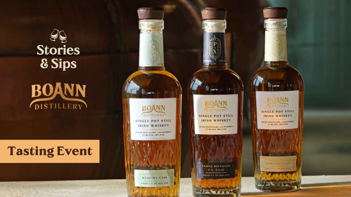 Replay: Boann Distillery Tasting Event with founder Peter Cooney ...